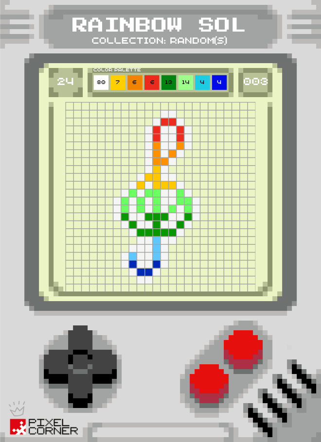 Pixel Art Musical – Rainbow Music & Sol | Pixel Card(s) gratuites
