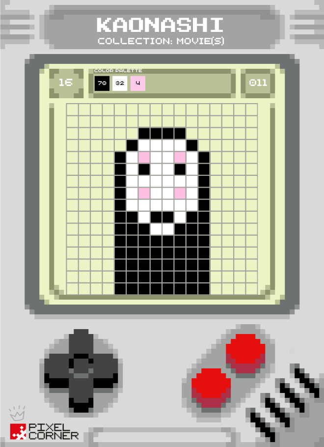 Pixel Art Ghibli Gratuit – Chihiro, Haku & Kaonashi à Imprimer