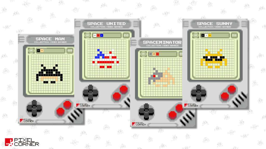 Pixel Card Space Invaders : 4 modèles rétro à télécharger gratuitement ...