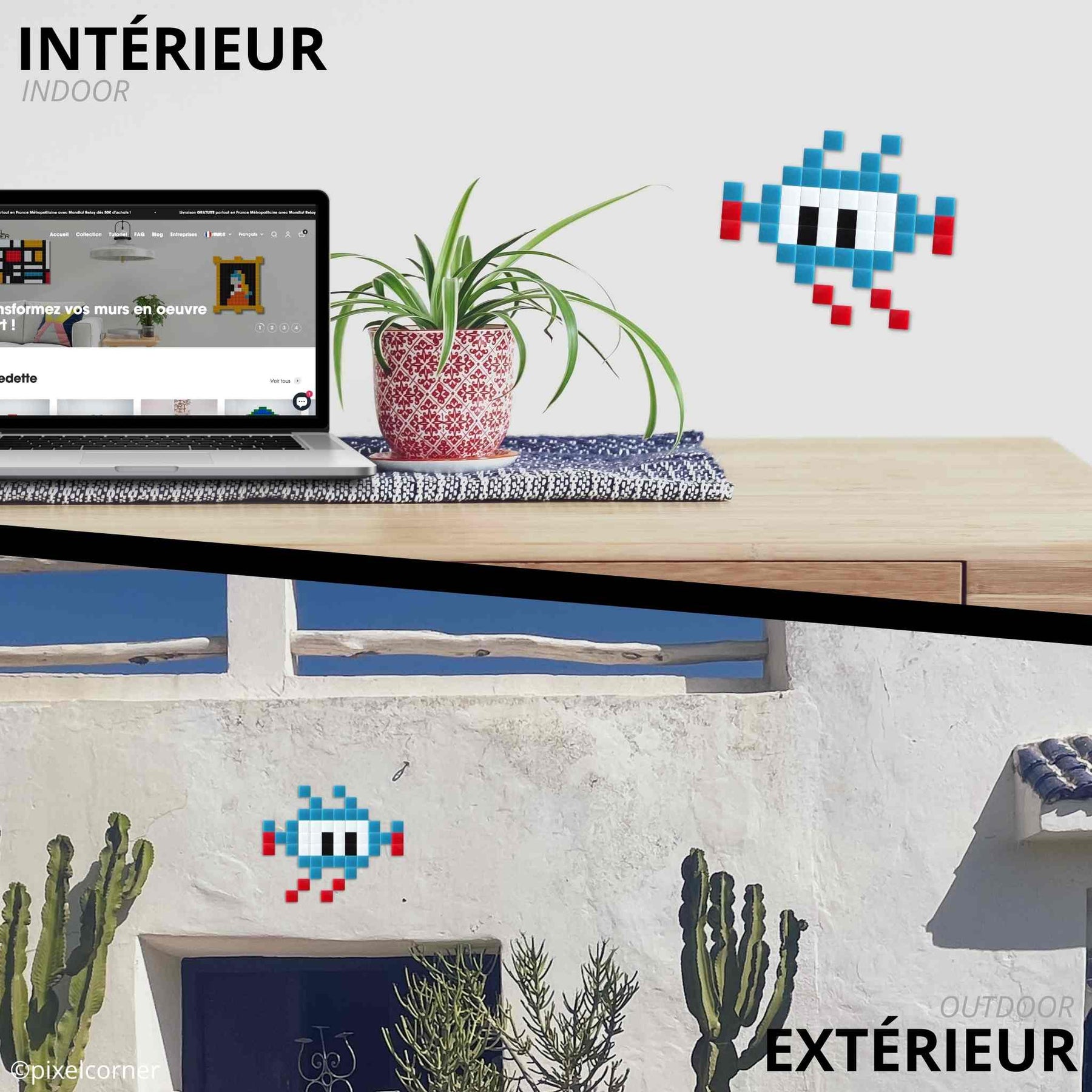 Pixel Art Kit "Flying Bot" - Le Coffret Gaming Street Art DIY