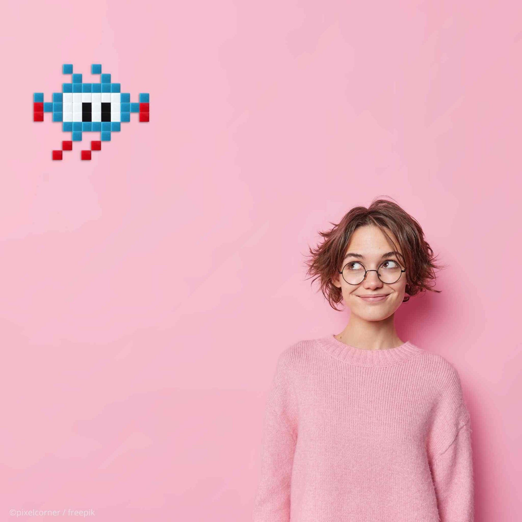 Pixel Art Kit "Flying Bot" - Le Coffret Gaming Street Art DIY