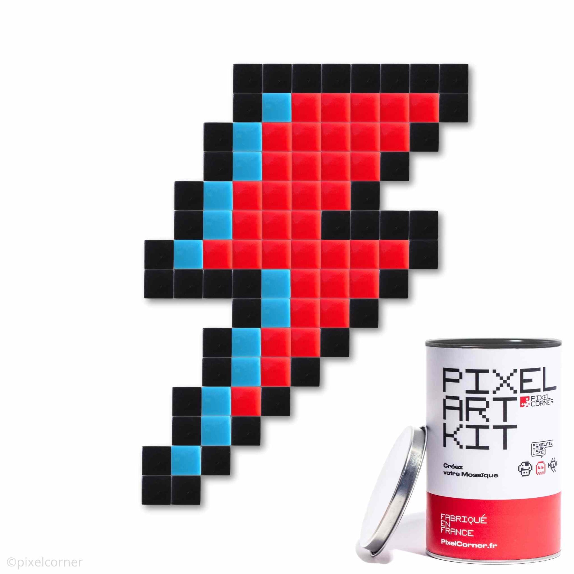 Pixel Art Kit "Bolt & Bowie" - Éclair pop & musical en mosaïque