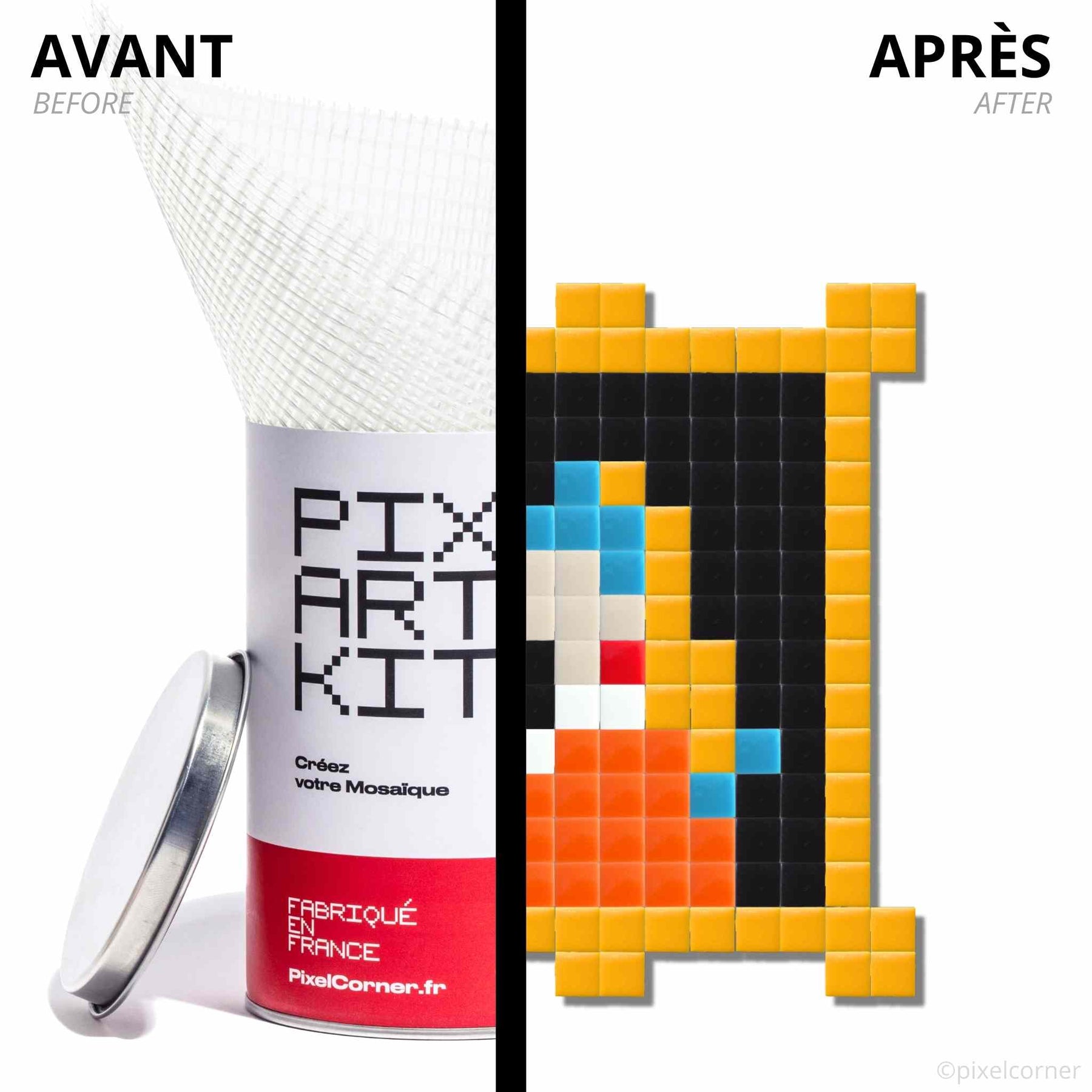Pixel Art Kit "Fille+Perle" - La Mosaïque Artistique DIY