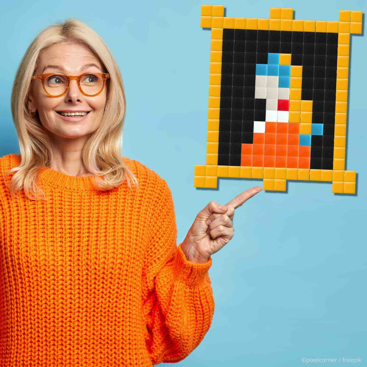 Pixel Art Kit "Fille+Perle" - La Mosaïque Artistique DIY