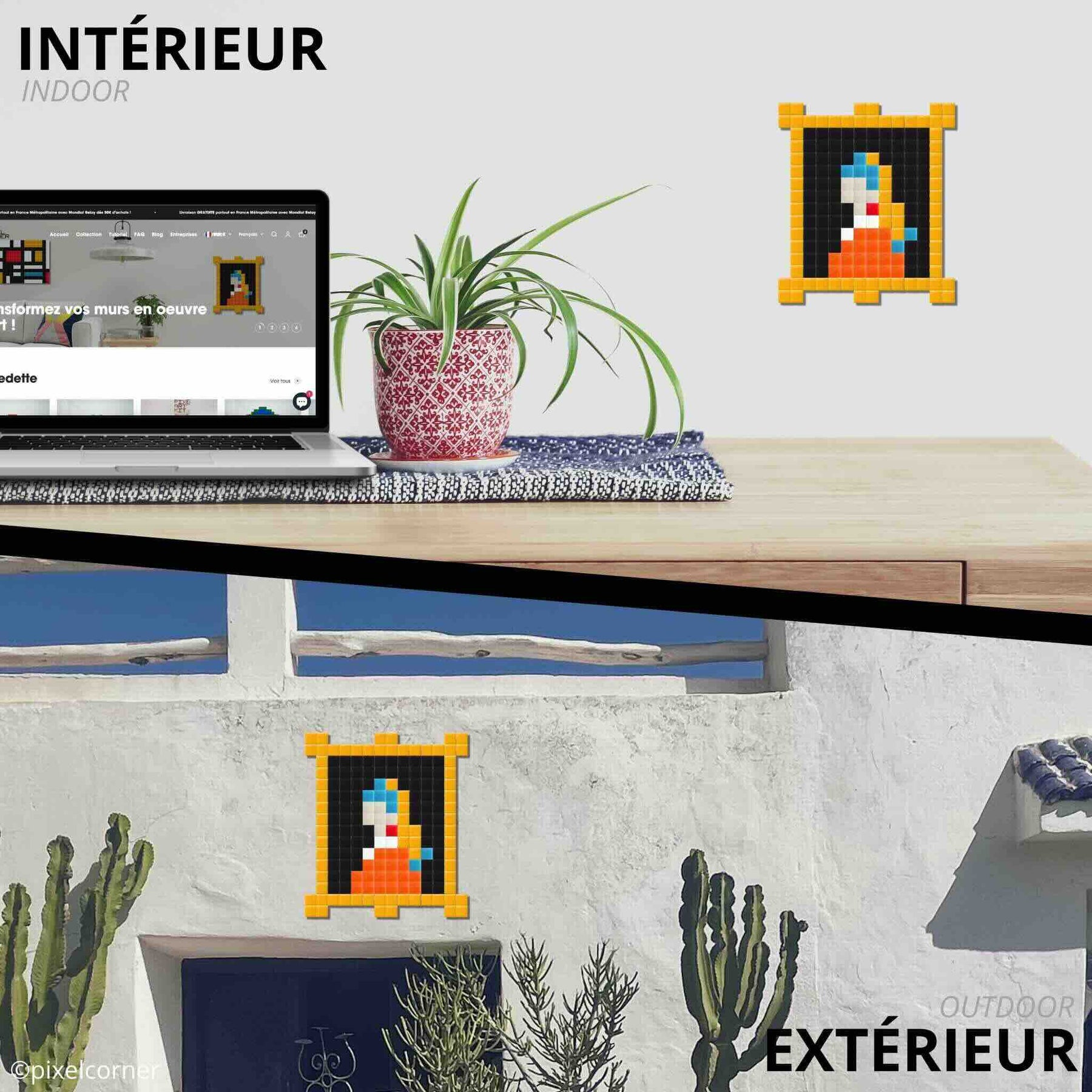 Pixel Art Kit "Fille+Perle" - La Mosaïque Artistique DIY