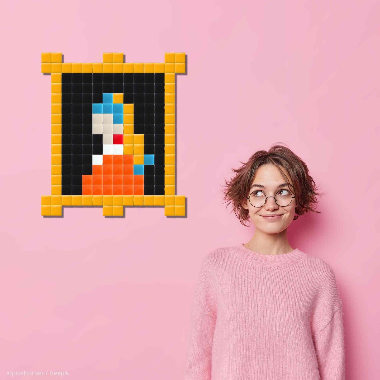 Pixel Art Kit "Girl with a Pearl" - La Mosaïque Street Art #1