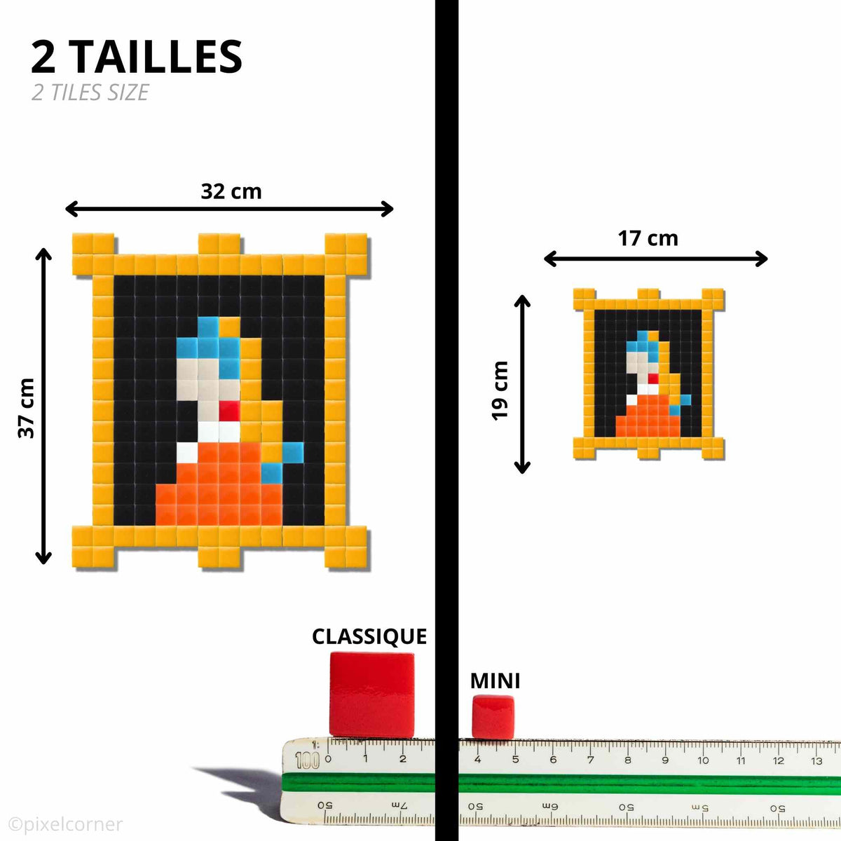 Pixel Art Kit "Fille+Perle" - La Mosaïque Artistique DIY