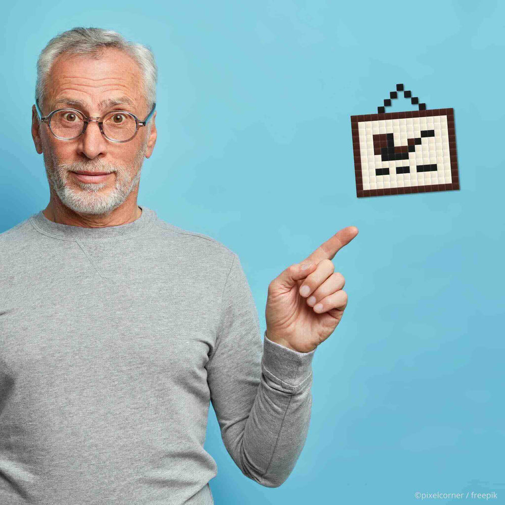 Pixel Art Kit "Not a Pipe" - La célèbre œuvre de Magritte en pixels